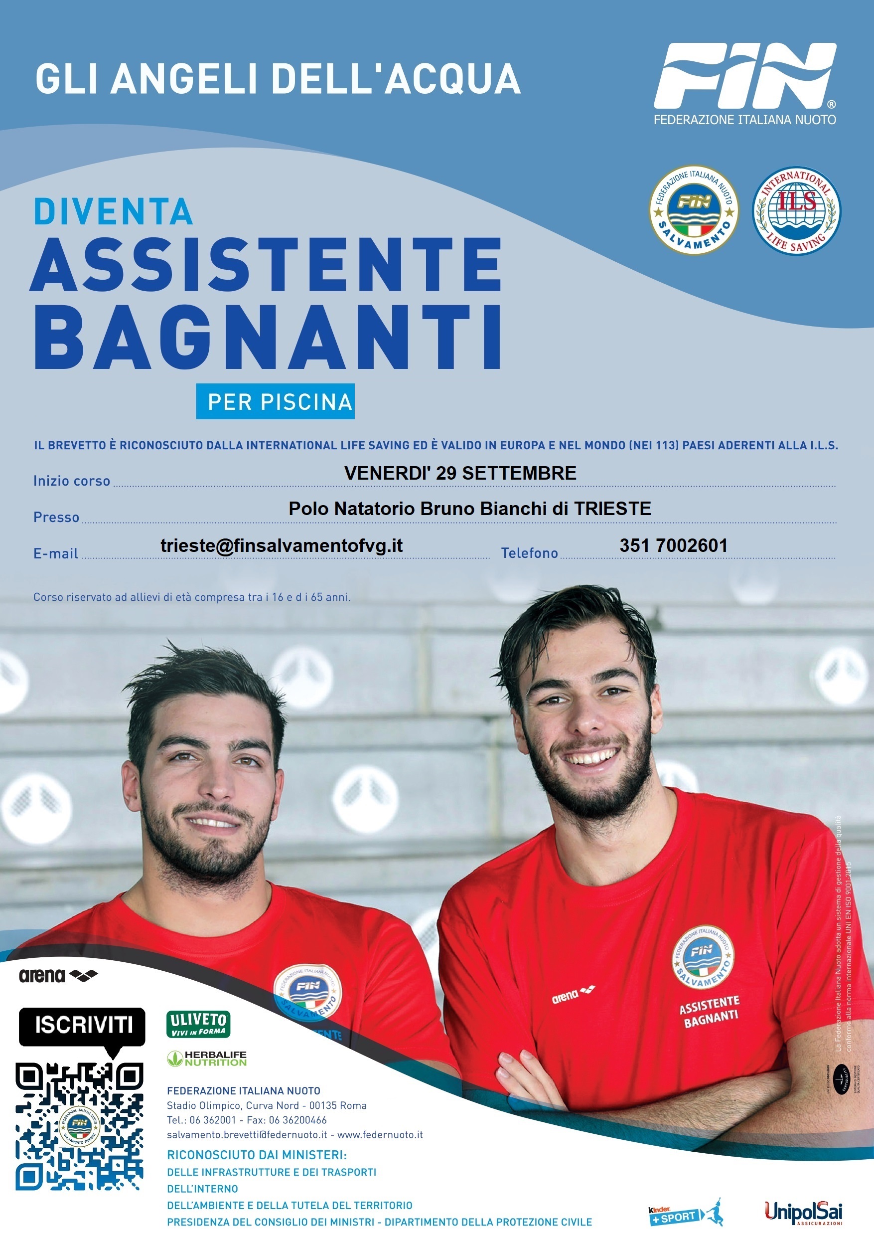 Corso Assistenti Bagnanti a Trieste - Piscina Bianchi Trieste